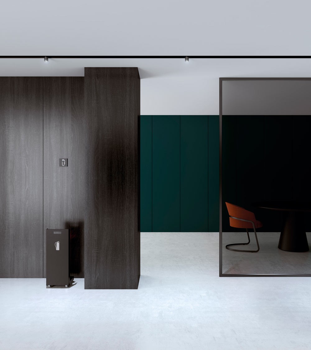 Design fire extinguisher holder FAYA by Systemtronic Exento Shop