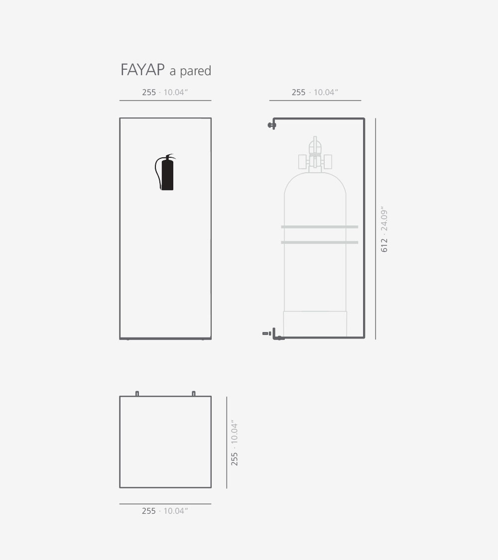 Design fire extinguisher holder FAYA by Systemtronic Exento Shop